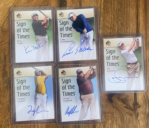 2013 Upper Deck SP Sign of the Times 5 Golf Card Lot, Auto | eBay