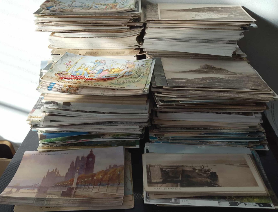 VINTAGE & LATER POSTCARD JOB LOT OF 3000+ CARDS INCLUDING REMAINDERED ...