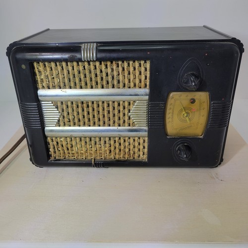 Vintage Admiral Tube Radio Tabletop AM Radio Black Bakelite Art Deco | eBay