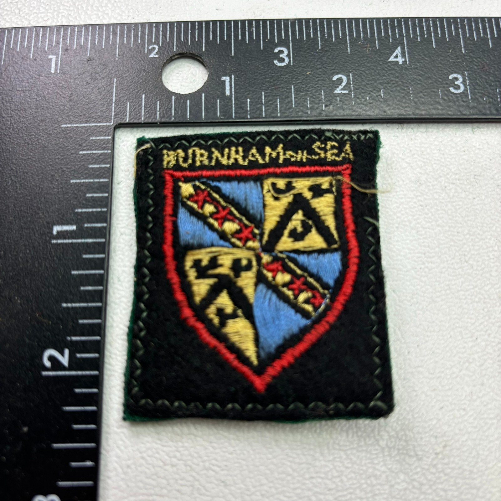 Vintage c 1970s / 80s BURNHAM ON SEA Patch England United Kingdom 24TJ ...