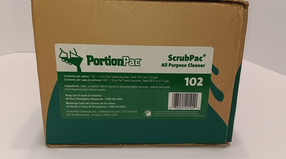 PortionPac ScrubPac 102 All Purpose Biodegradable Cleaner 2 Gal. per ...