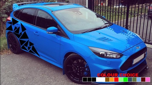 Car van bonnet Side Racing triangle camouflage Decals stickers peel ...