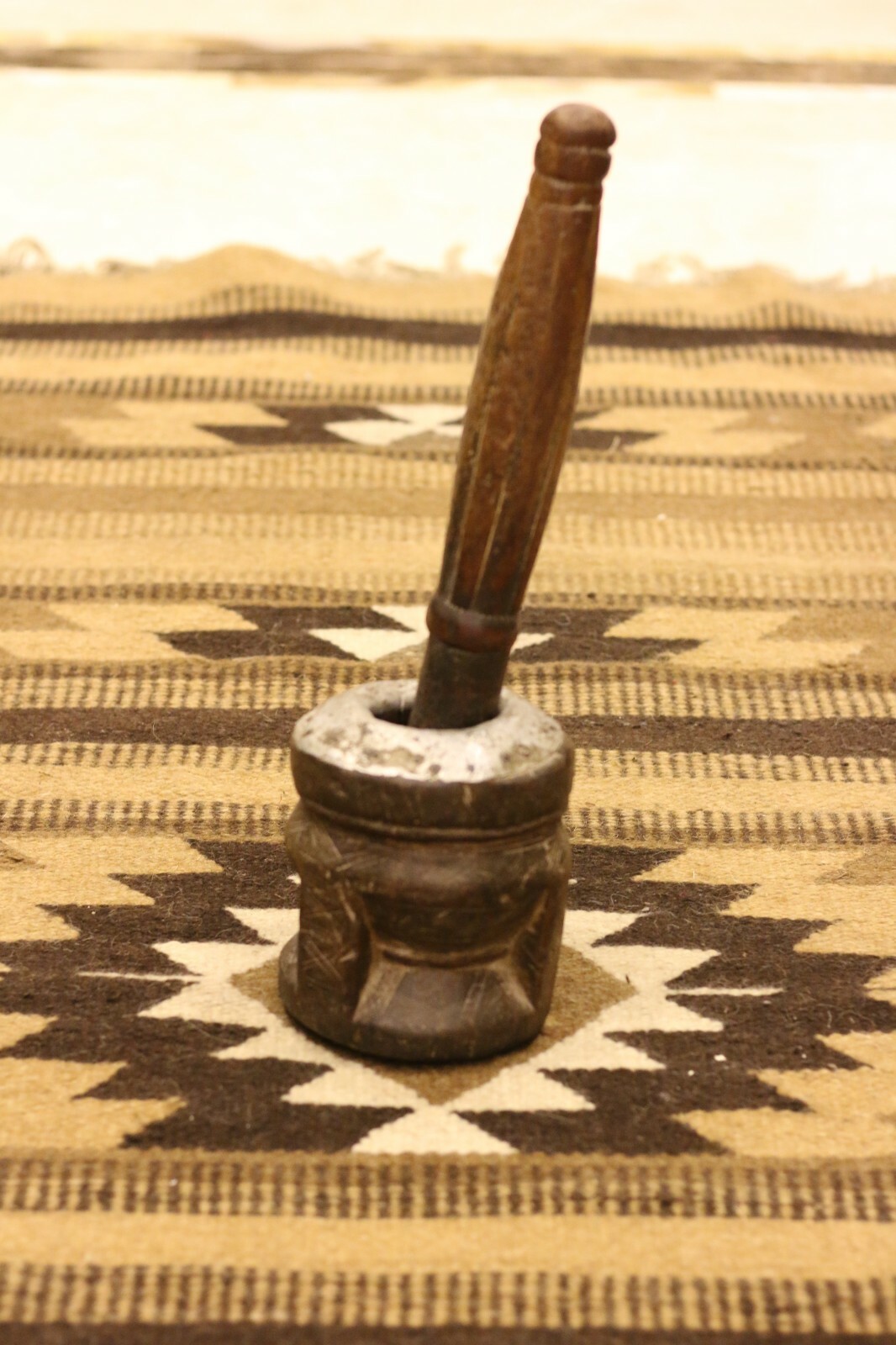 Antique Bedouin coffee grinder tribal ethnic wooden pestle middle east ...
