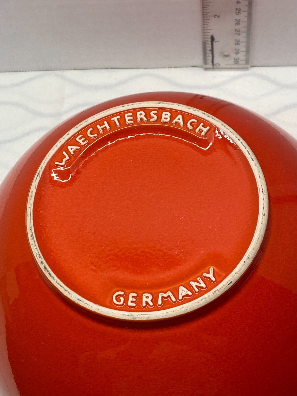 Waechtersbach-Red Serving Bowl 9" diameter with snowmen-Made in Germany ...