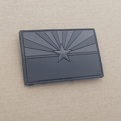 AR arizona state flag PVC rubber blackout morale tactical touch ...