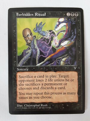Forbidden Ritual - Magic the Gathering MTG - Visions M-74 | eBay