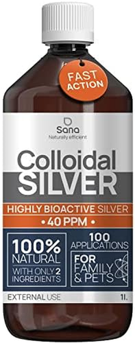 Argent Colloïdal 40 PPM 1000 ML - Supérieur Au 15Ppm & 20Ppm - Oligo ...