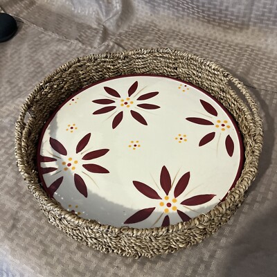 Temptations Wicker Basket with Removable Serving Tray. | eBay