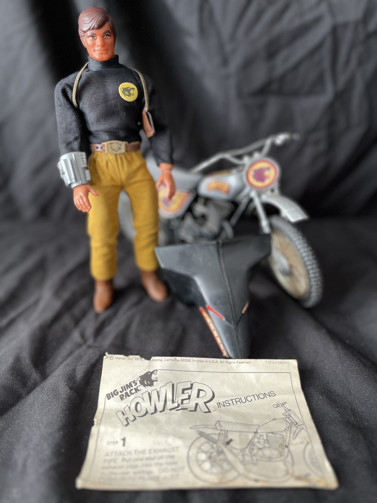 Vintage Big Jim Wolf Pack Commander & Howler Motorcycle Great Condition ...