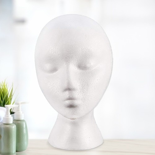 Foam Mannequin Useful Stable Base Foam Wig Head Solid Color | eBay