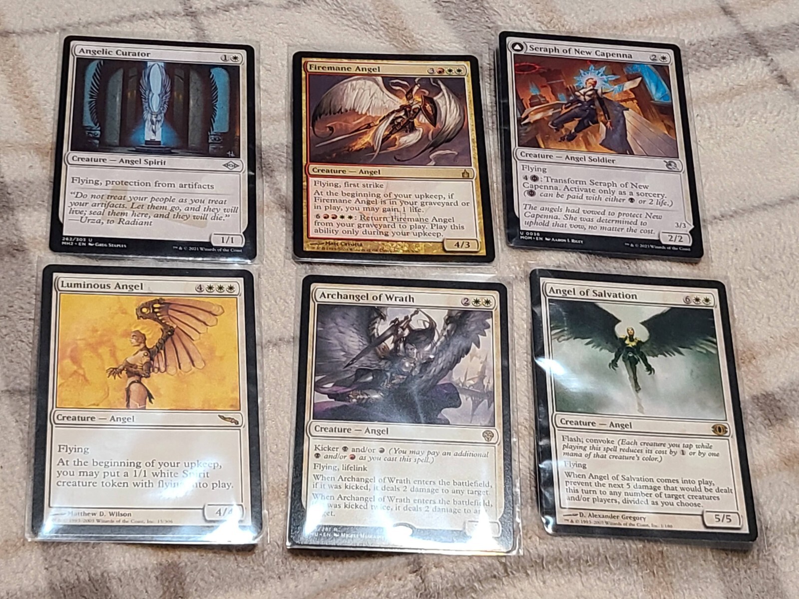 MTG Angel x6 Firemane Angel/Luminous Angel/Angel of Salvation/Seraph of ...