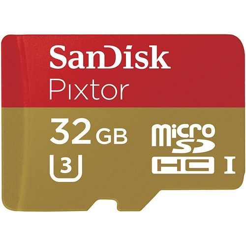 SanDisk Pixtor 32GB MICRO SD SDHC U3 80MB/S 1080p, 3D or 4K video. | eBay