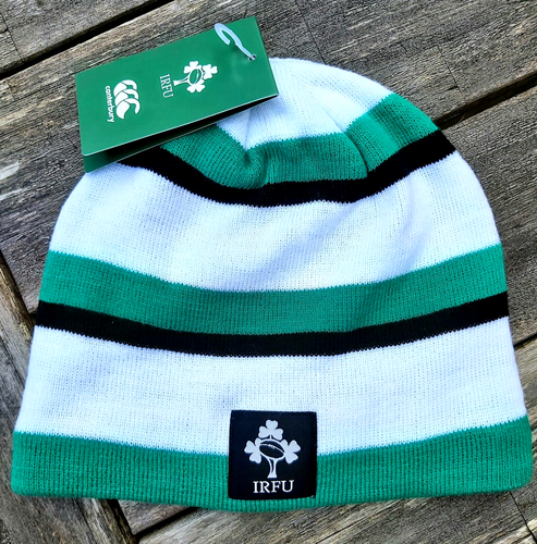 IRELAND RUGBY Heritage Official Canterbury HAT Beanie Fleece Lined ...