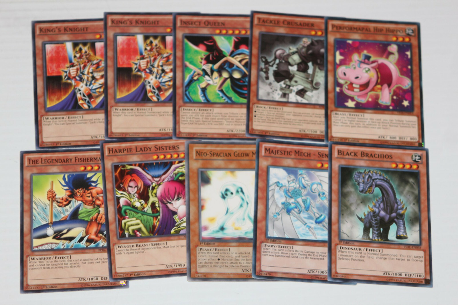 Lot of 50 - Vintage 1996 Konami Yugioh 1st Edition Cards Commons Orange ...
