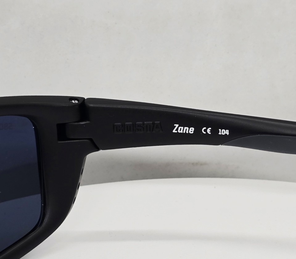 COSTA DEL MAR matte black/blue mirror ZANE polarized 580P sunglasses ...