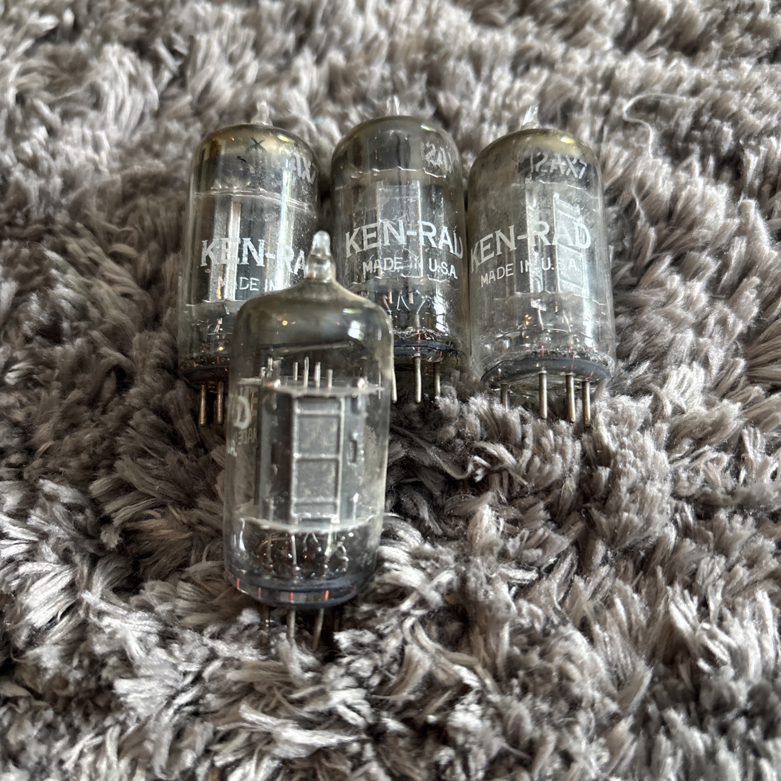 5673 Lot Of 4 Ken Rad 12AX7 Pewter Plates Vacuum Tubes | eBay