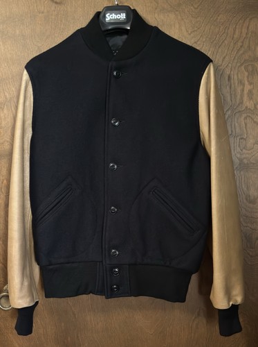 Schott NYC Wool Leather Jacket Medium Brand New Made In USA | eBay