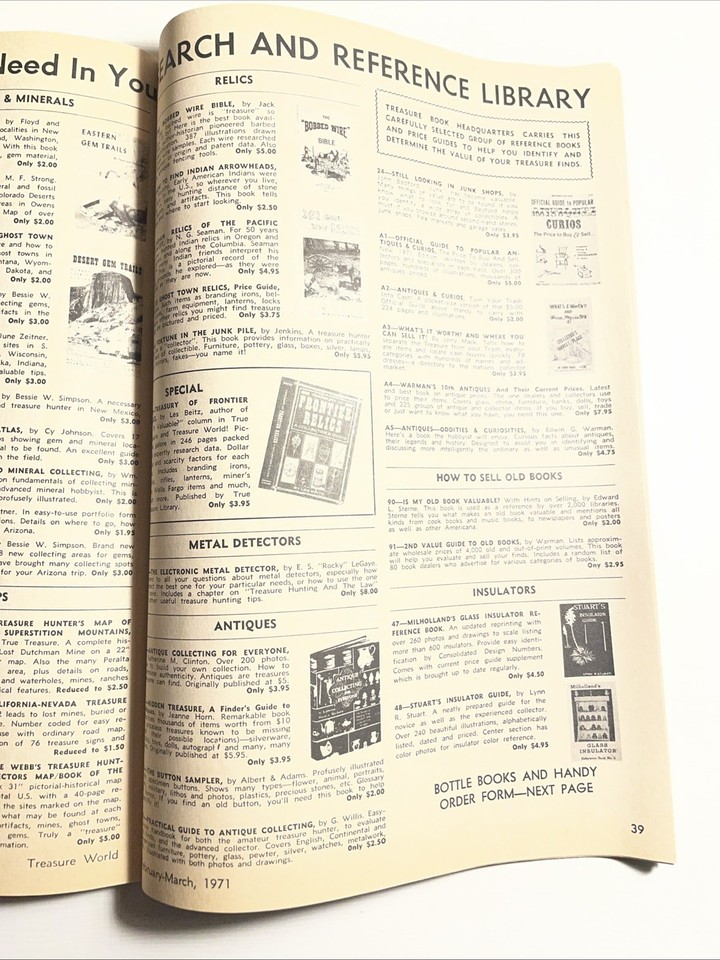 Rare Long John Latham's TREASURE World Mag (March 1971) Lake Huron ...