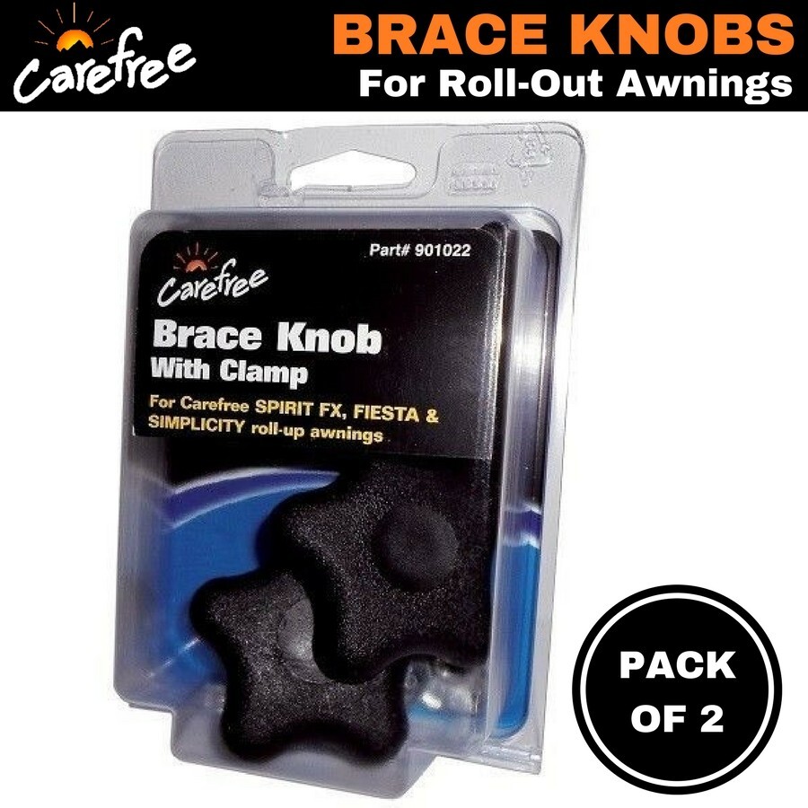 Carefree Awning Brace Locking Knobs & Backing Nut for Caravan Roll Out Knob Pair 740544010140 ...
