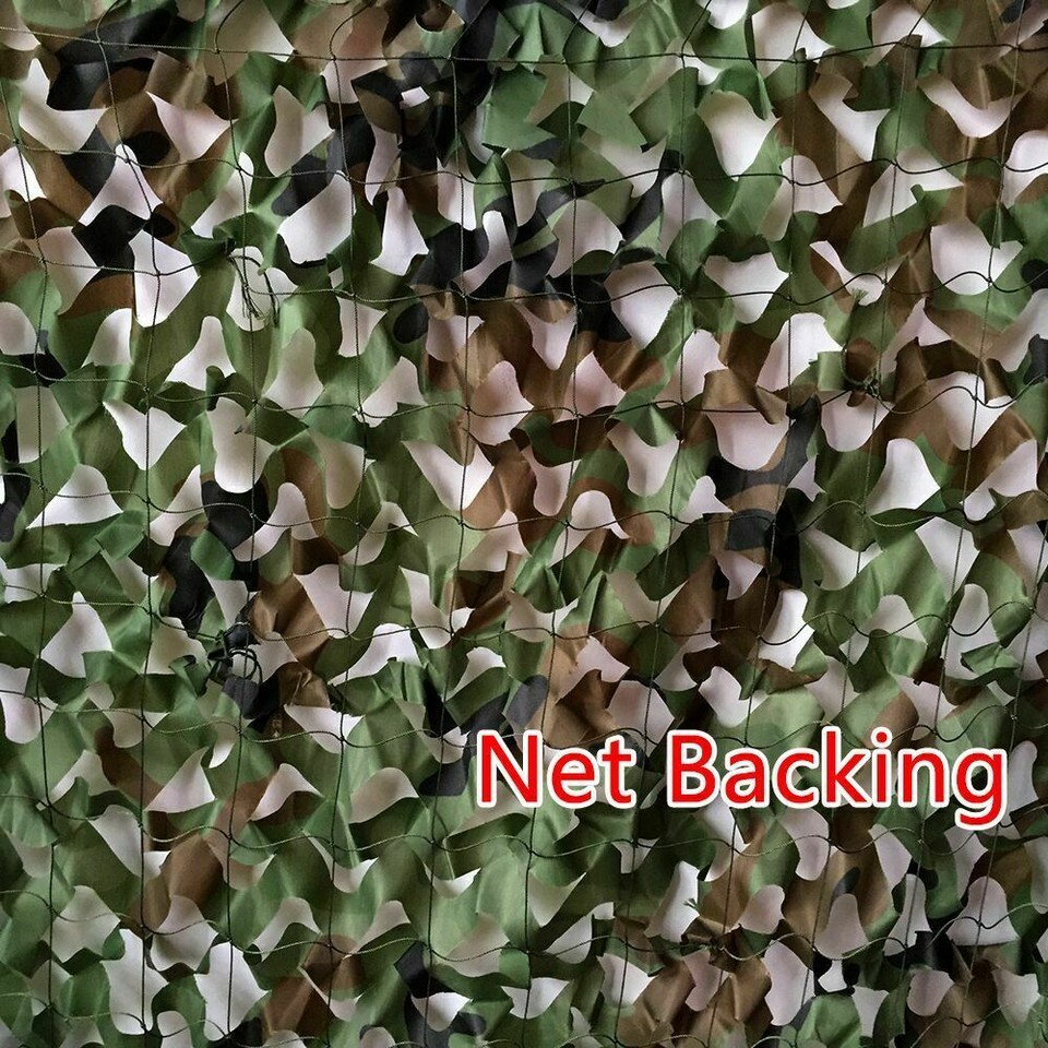 13-26Ft Military Woodland Camouflage Netting Cutable Camo Net Camping ...
