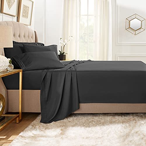 Sheets, 6 Piece Set - Hotel Luxury Sheets for Size Bed, Super Soft Full ...