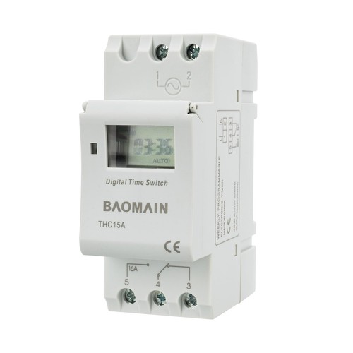 Baomain THC15A AC 110V Digital LCD Power Programmable Timer Time Switch ...