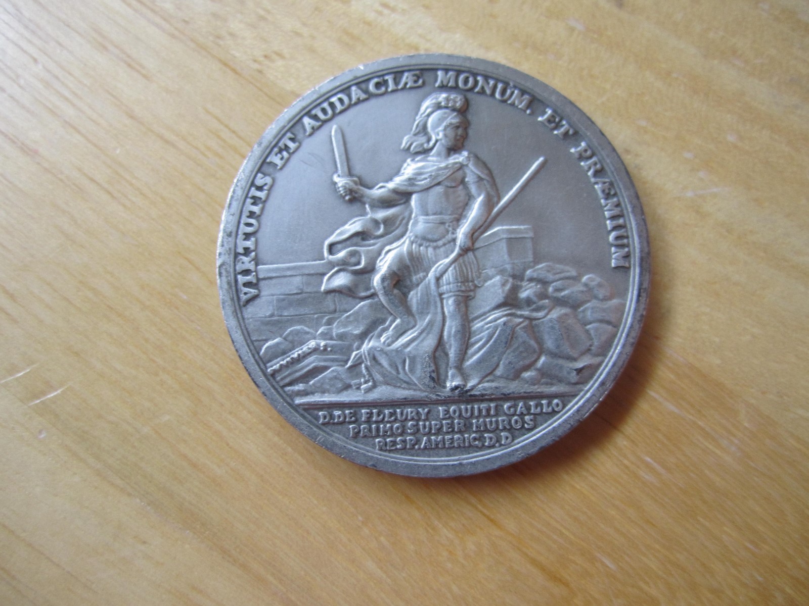 Colonel De Fleury Americas First medals Pewter, 1-1/2" OD | eBay