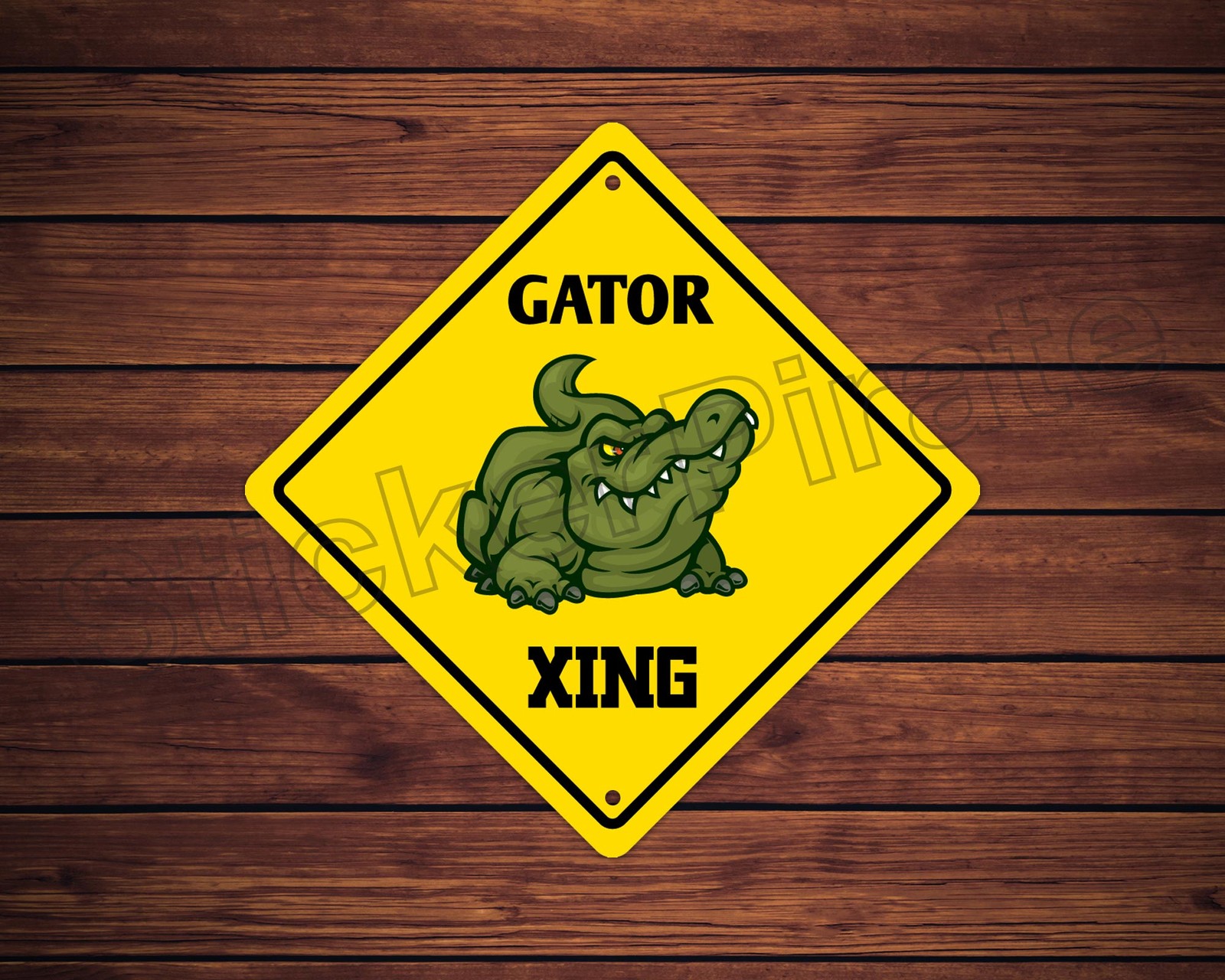 *Aluminum* Gator Crossing Funny Metal Novelty Sign 12"x12" | eBay