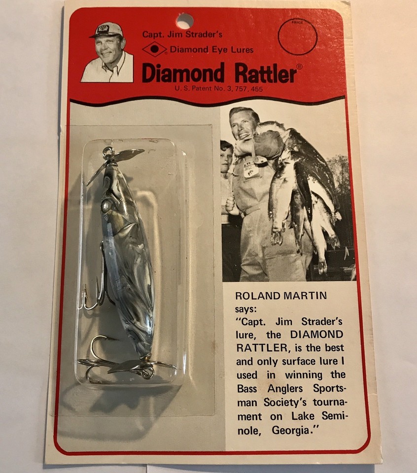 Vintage Diamond Eye Rattler Topwater Lure - Capt Jim Strader's Fishing ...