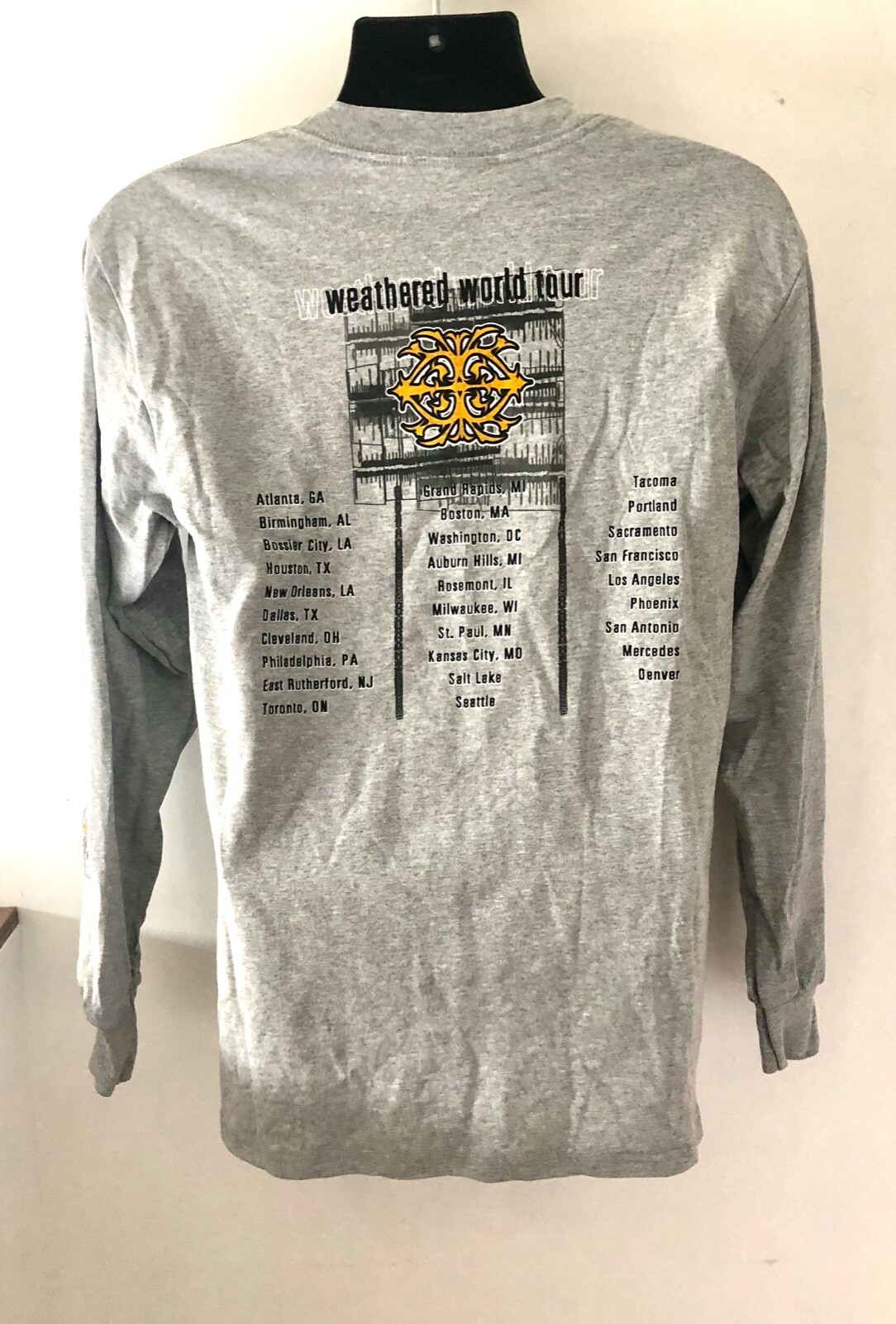 Creed weathered genuine tour concert -long sleeve gray T-shirt-Y2K ...