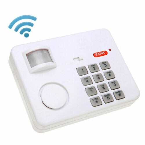 2x WIRELESS MOTION SENSOR ALARM SECURITY KEYPAD HOME GARAGE SHED ...