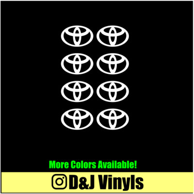 8Pk - 2" TOYOTA Logo Vinyl Decal Car Truck Sticker | eBay