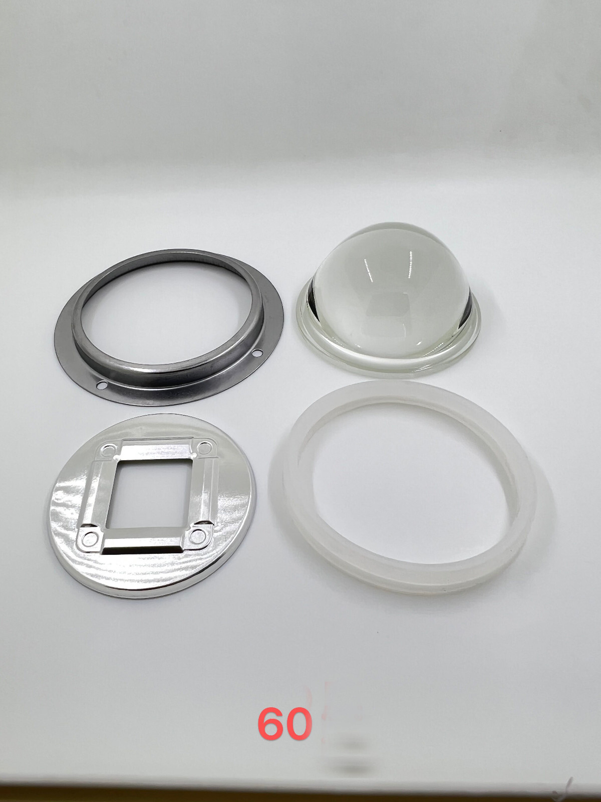 78mm Led Glass Lens Reflector 90 120 Degree for High Power 10W to 100W ...