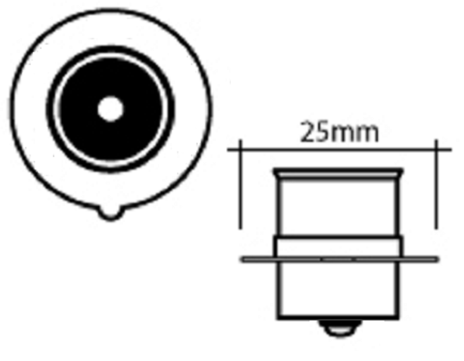 Flosser P15s-25-1 25W 1151 Head Light Two Bulb Scooter ATV UTV Bike ...