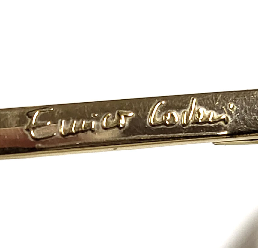 Occhiali Vintage Enrico Coveri A Montatura Intera In Metallo Oro 56-16 ...