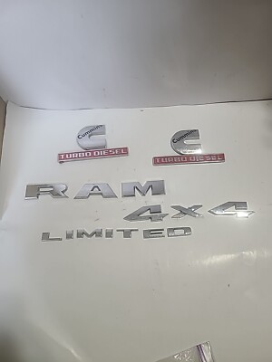 2020 DODGE RAM BADGES TWO CUMMINS BADGES ONE RAM 4X4 AND LIMITED | eBay