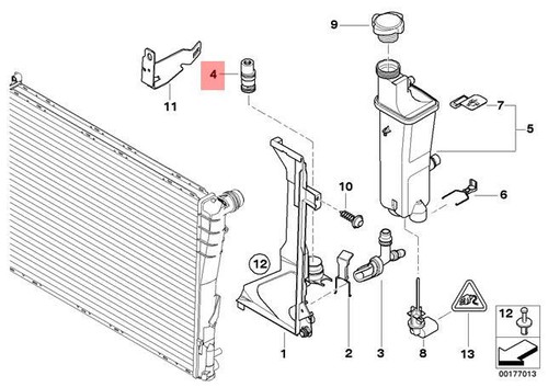 Genuine BMW E46 E53 E83N E85 Engine Expansion Tank Thermostat OEM ...