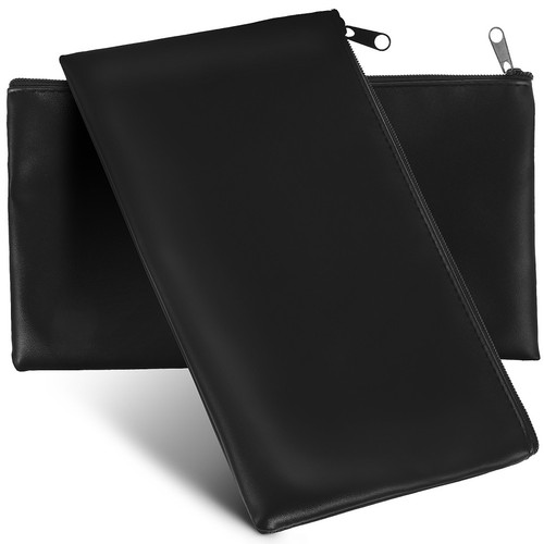 2 Pcs Money Bags for Cash Deposit Money Coin Bags Receipt Pouches ...