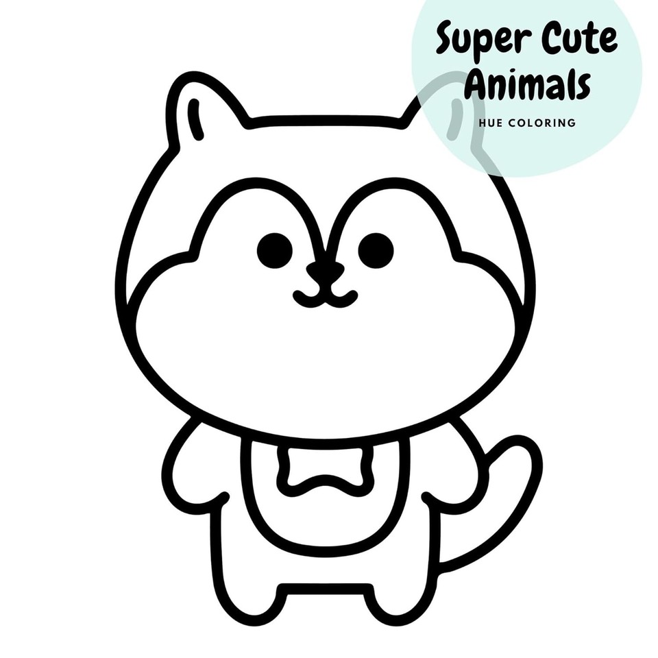 Hue Coloring Super Cute Animals Bold and Easy Coloring Book (Tascabile ...
