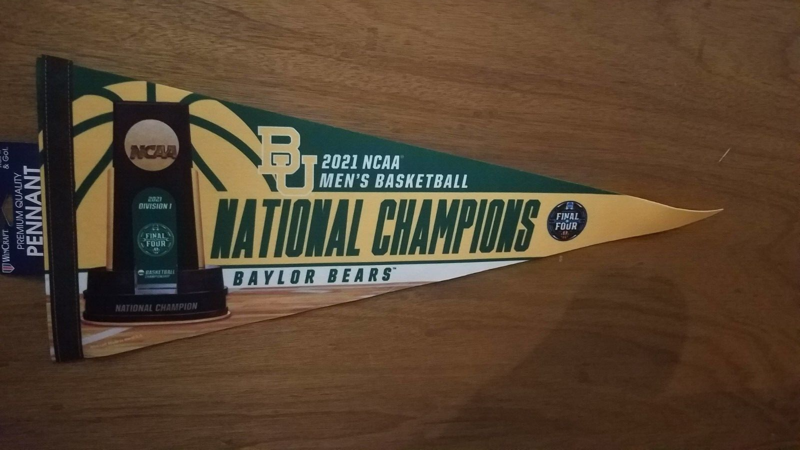 2021 Final Four 12x30 Premium Pennant National Champions Baylor Bears ...