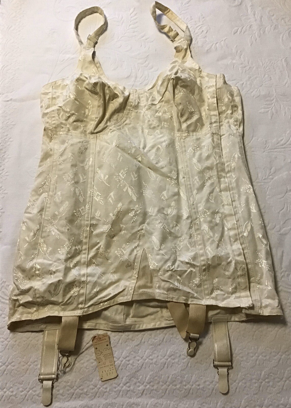 Vintage Magic Charm Garter Girdle Bra Corset NOS 40 I… - Gem