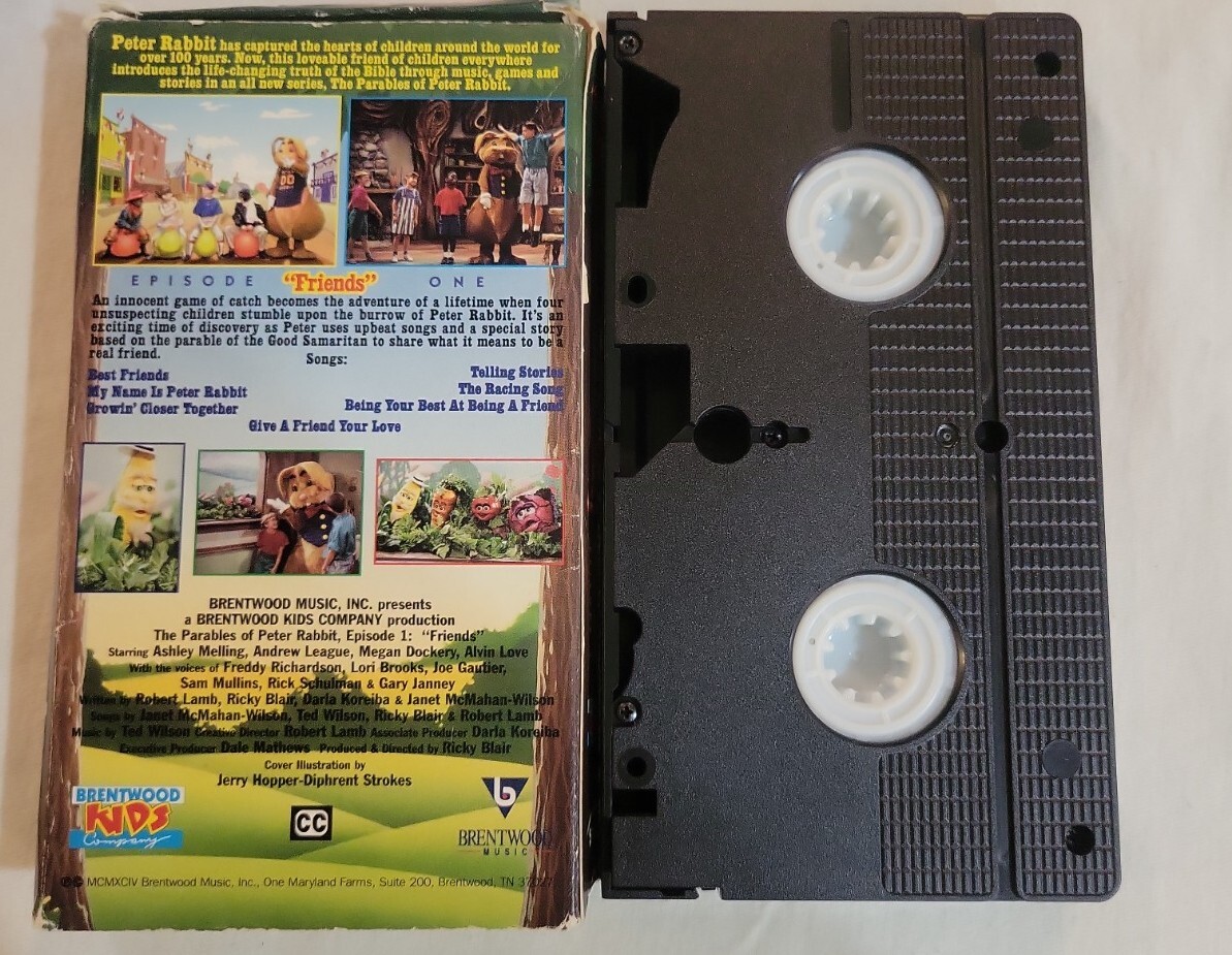 THE PARABLES OF PETER RABBIT “Friends” VHS Episode 1 1994 BRENTWOOD ...