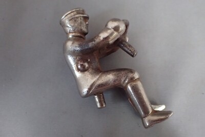 VINTAGE ANTIQUE REPLACEMENT HUBLEY NICKEL PLATED CAST IRON TOY DRIVER ...