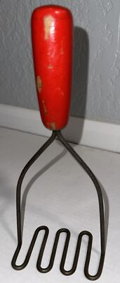 Vtg. Red Handled Potato Masher | eBay