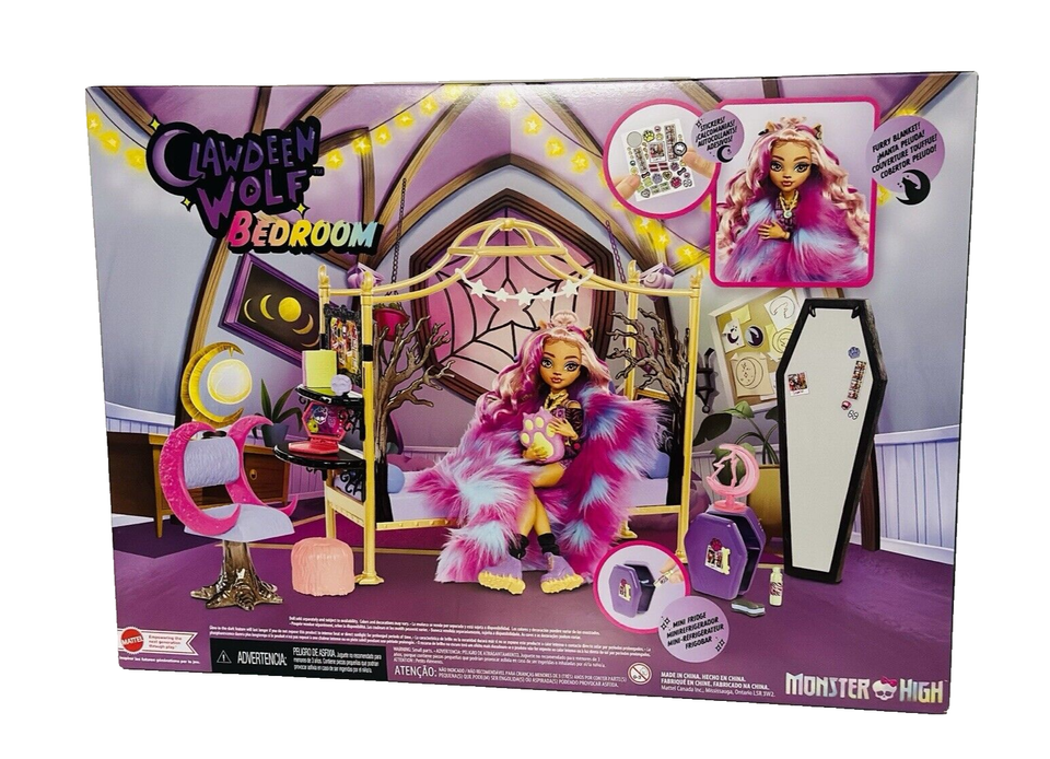 Monster High Clawdeen Wolf Bedroom Playset w Bed and Accessories Brand New G3 | eBay