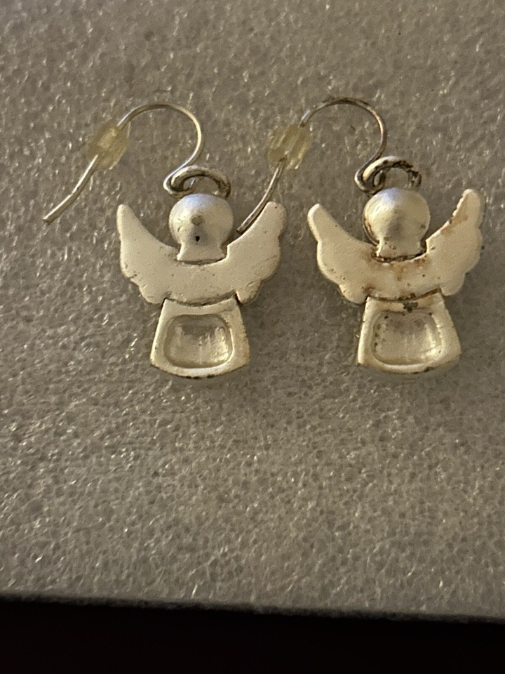Angel Earrings w/Hook Backs and Stoppers Multi-colored Faces & Glitter ...