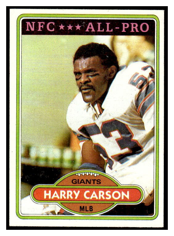 1980 Topps #135 Harry Carson New York Giants Excellent | eBay