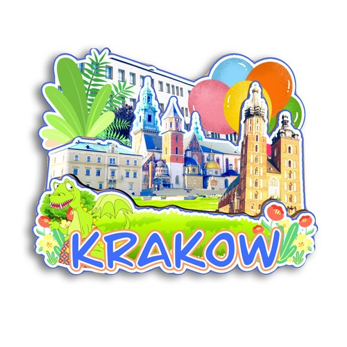 Krakow POLAND Refrigerator magnet 3D travel souvenirs wood craft gifts ...