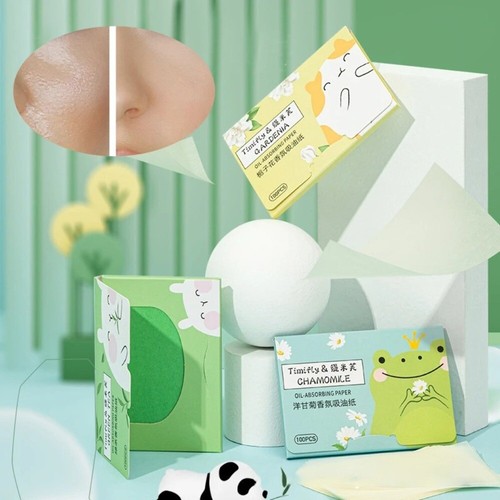 100Pcs Facial Cleanser Tools Lavenderc Absorbent Papers Oil-absorbing ...