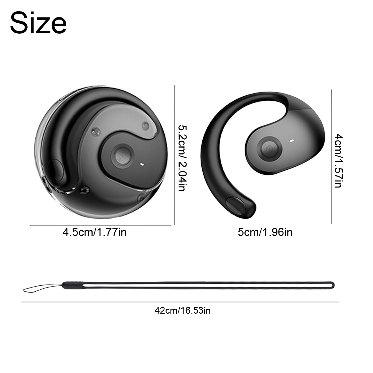 NEW TWS Bluetooth 5.3 Earphones Earbuds Headsets Earhooks Sports Call ...